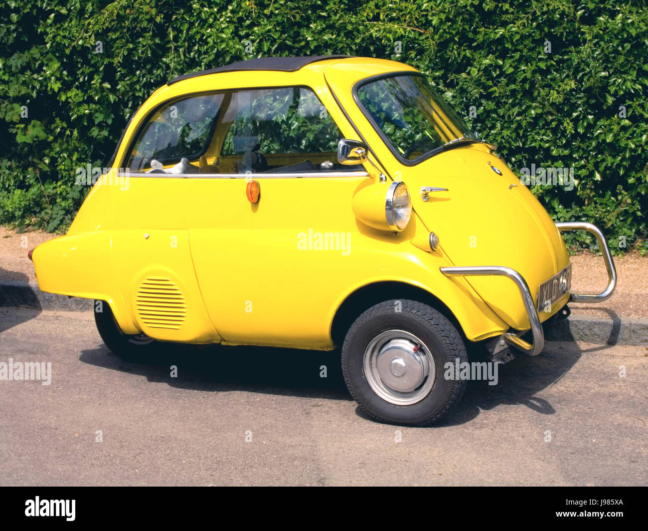 Yellow Bubble Car Stock Photo Alamy
