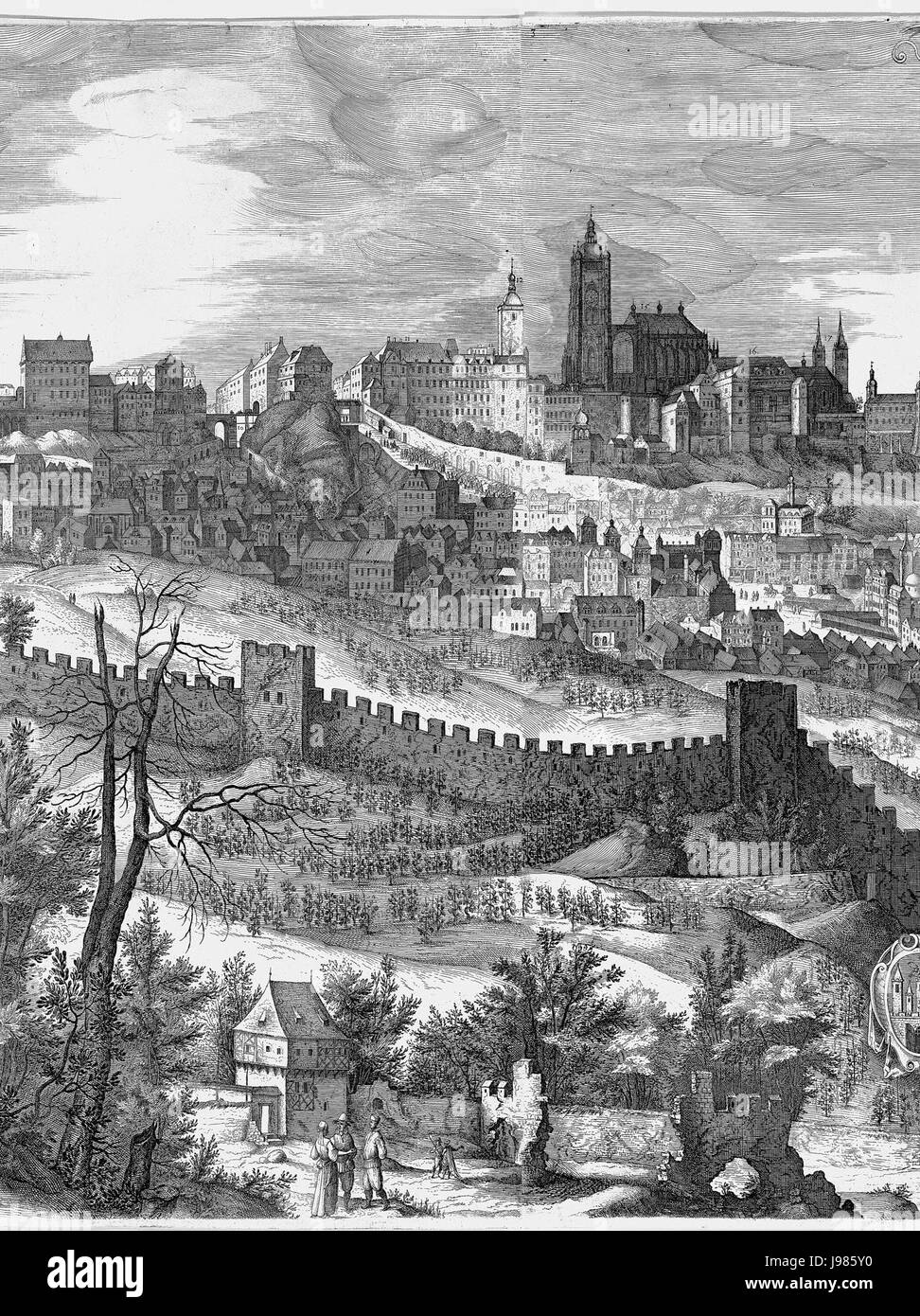 Prague castle map Black and White Stock Photos & Images - Alamy