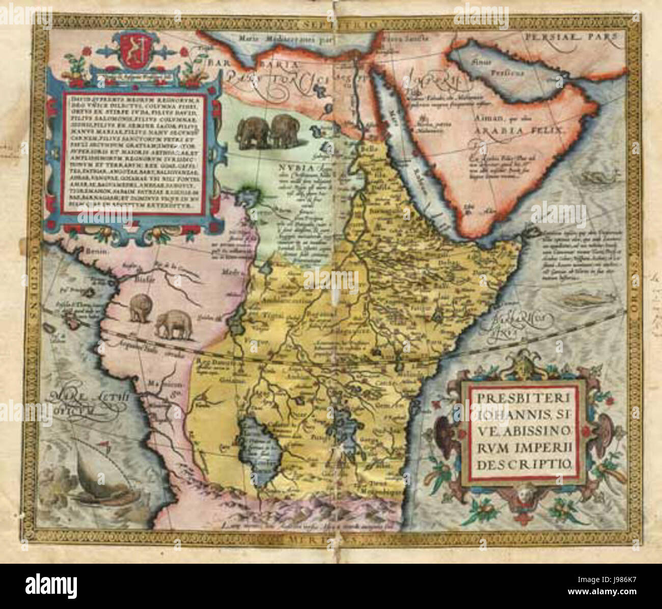 Prester John map Stock Photo - Alamy