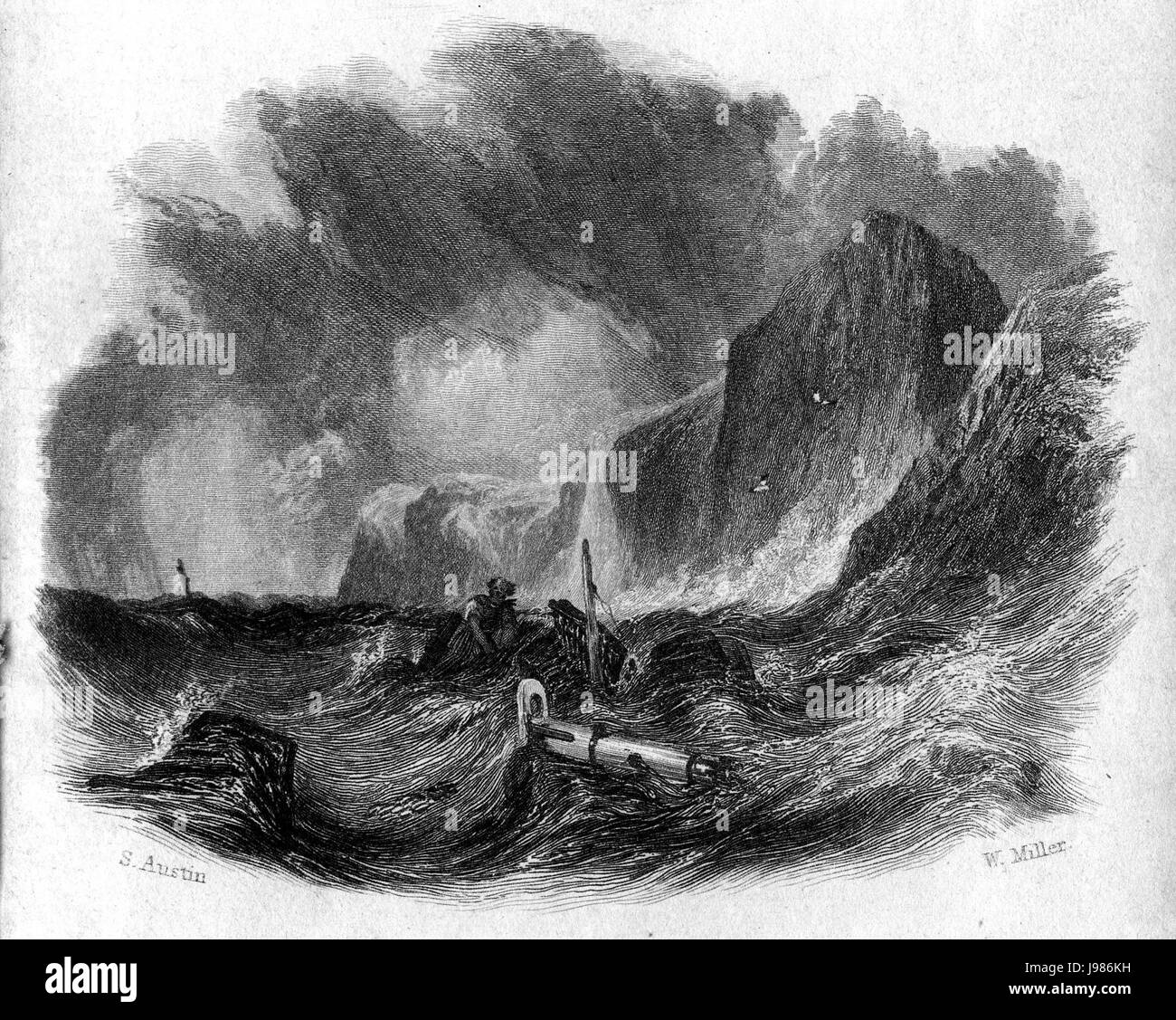 The Pilot vignette engraving by William Miller after S Austin Stock ...