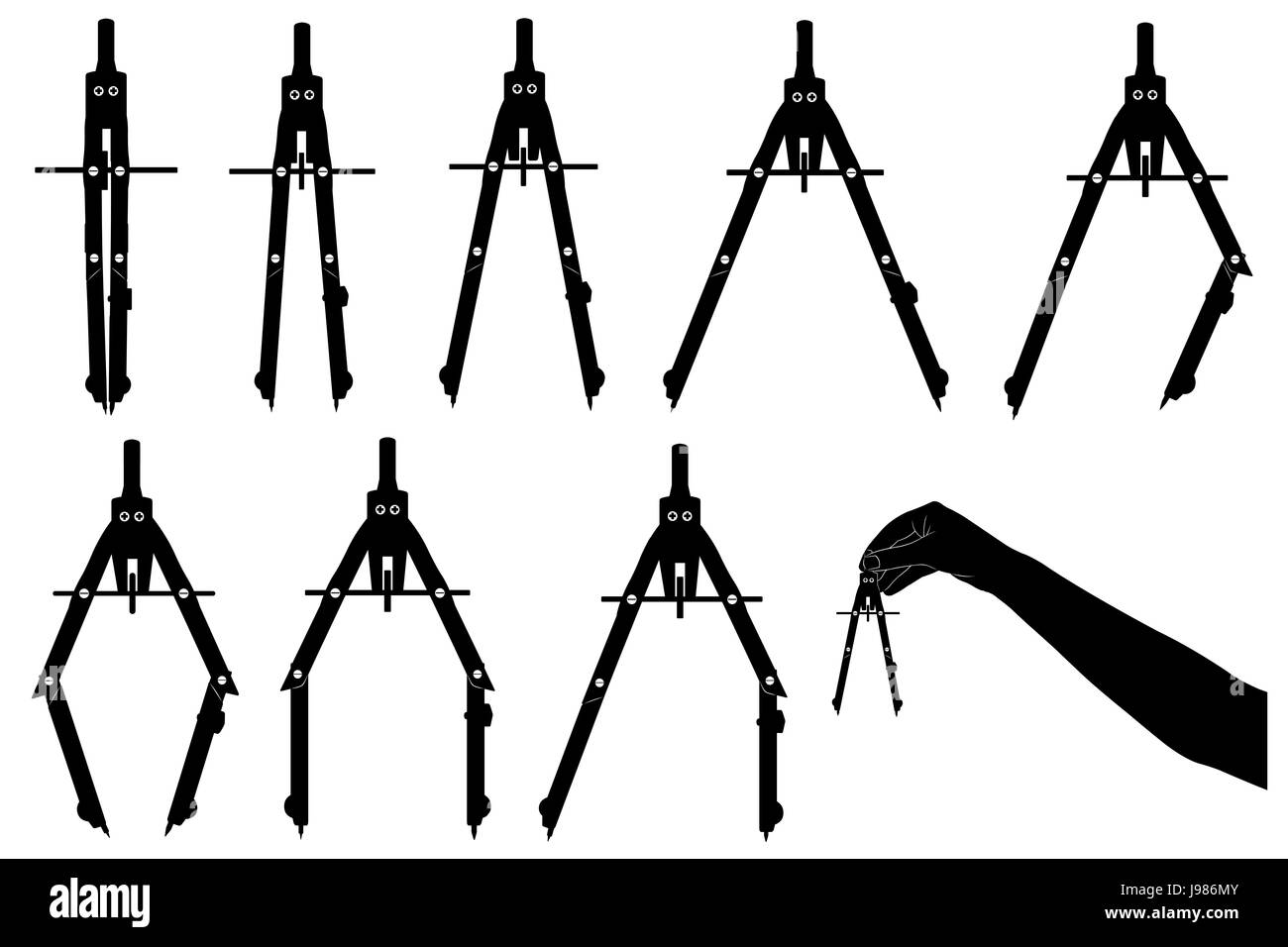 Pair of compasses hi-res stock photography and images - Alamy