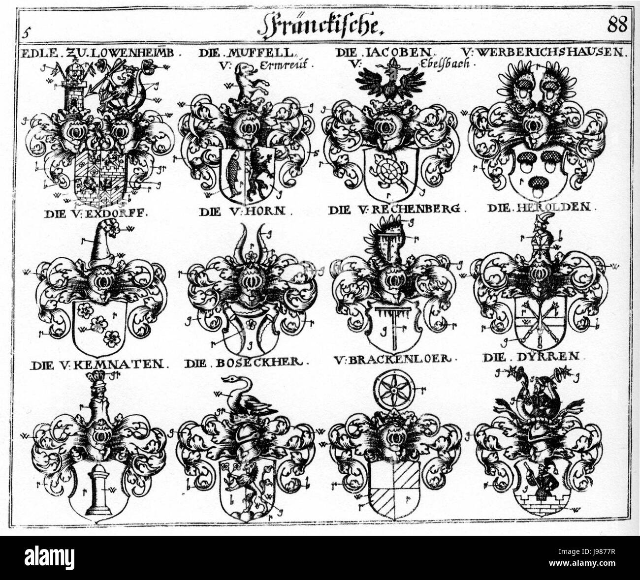 Siebmacher 1701 1705 E088 Stock Photo - Alamy