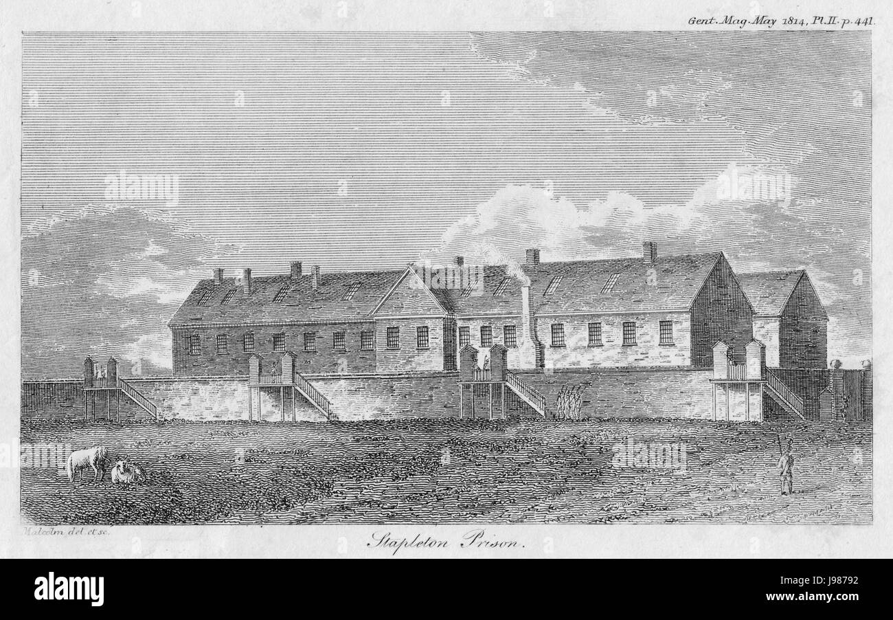 Stapleton Prison 1814 Stock Photo - Alamy
