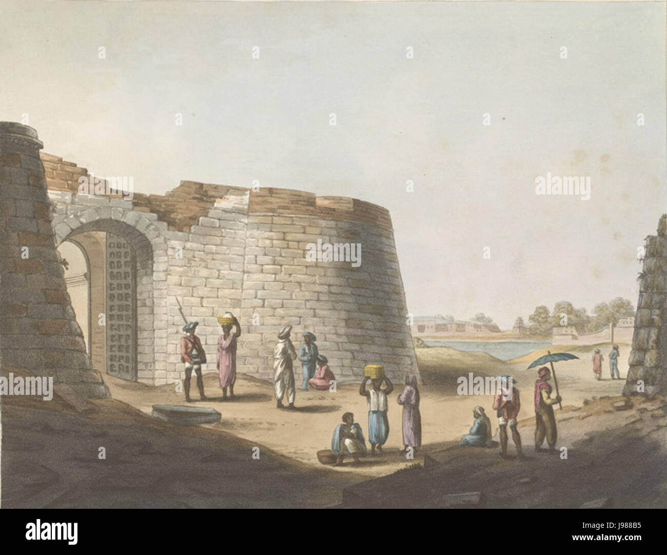 The South Entrance Into The Fort Of Bangalore Stock Photo - Alamy