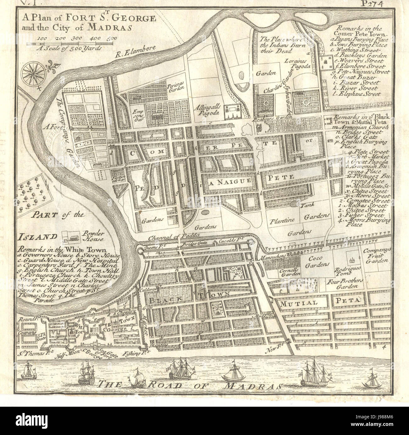 Fort st george map hi-res stock photography and images - Alamy