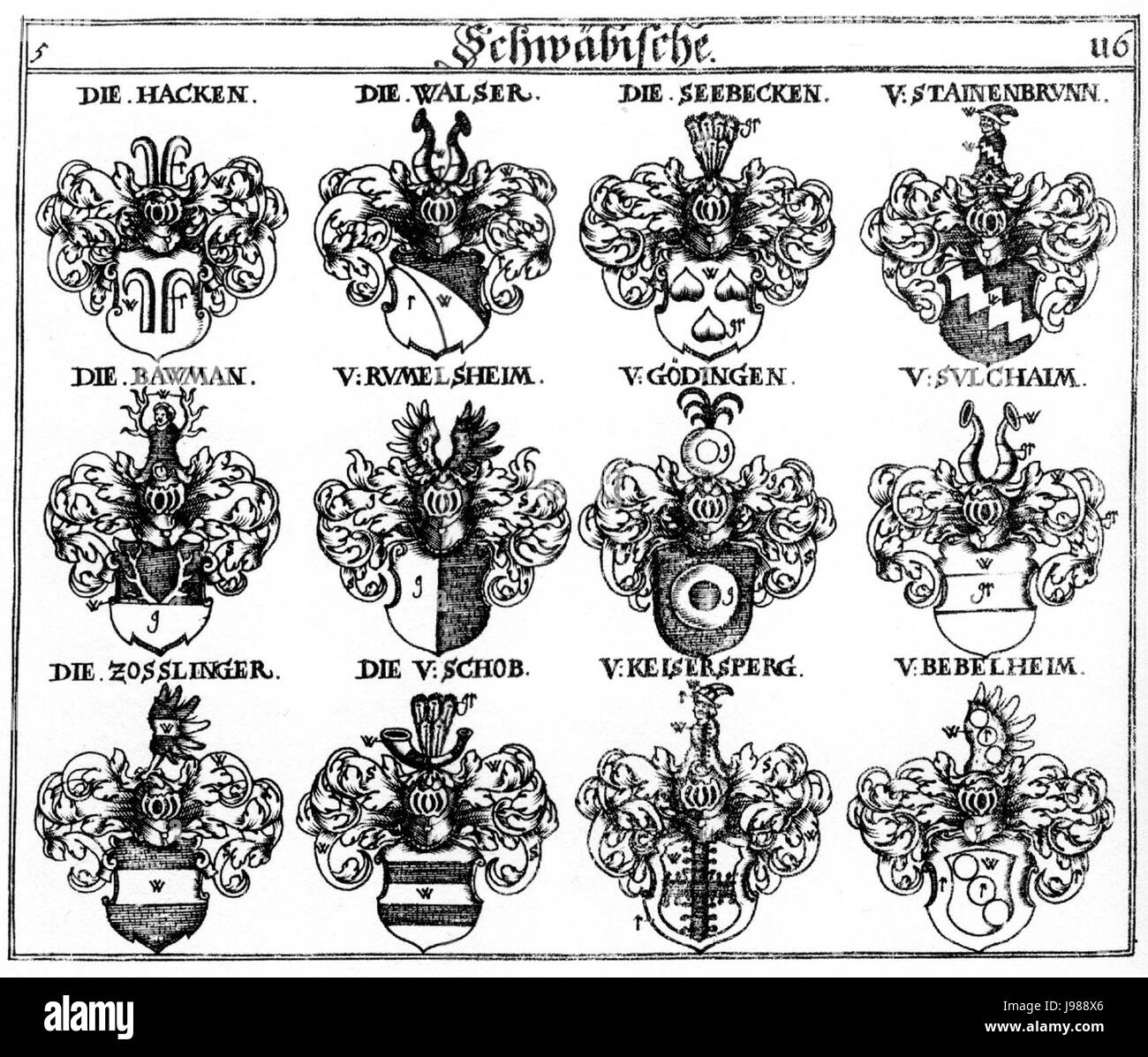 Siebmacher 1701 1705 E116 Stock Photo - Alamy