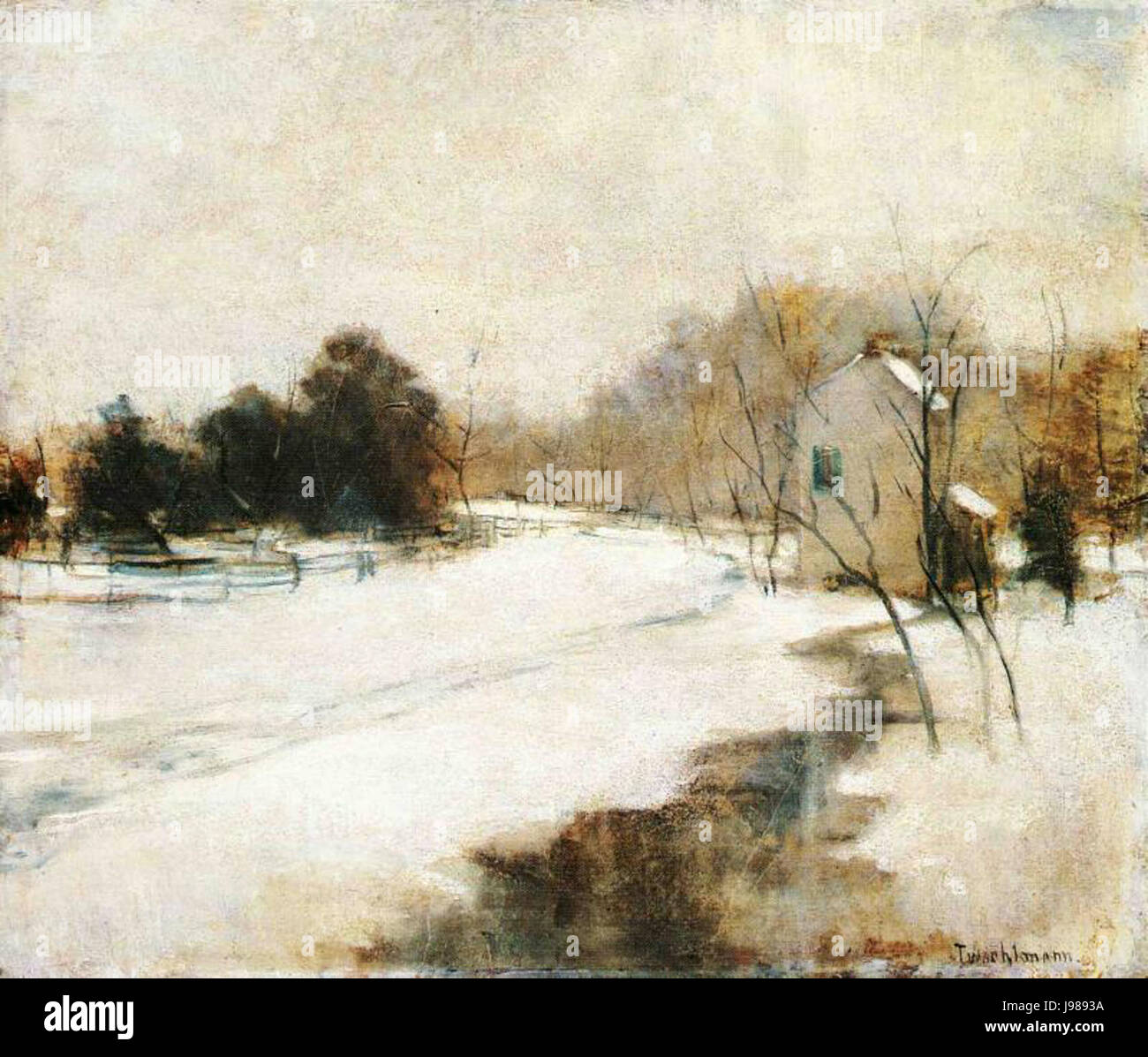 Twachtman John Winter in Cincinnati Stock Photo - Alamy