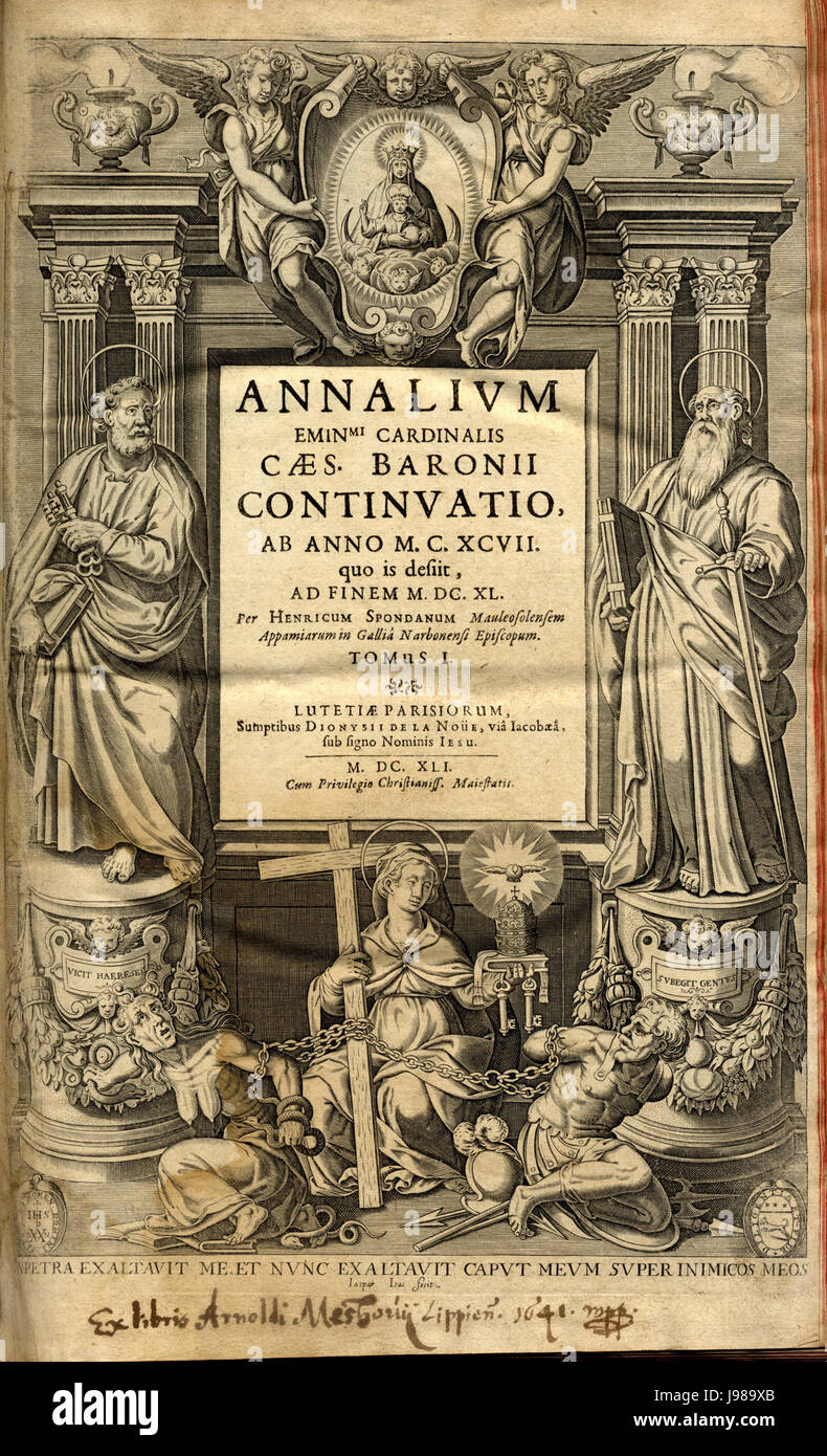 Sponde Annalivm 1641 1 Stock Photo - Alamy