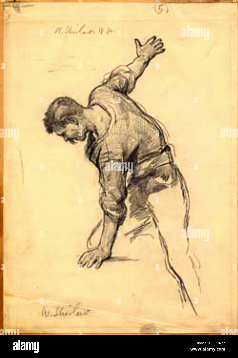 Walter Shirlaw Study of a Man Stock Photo - Alamy