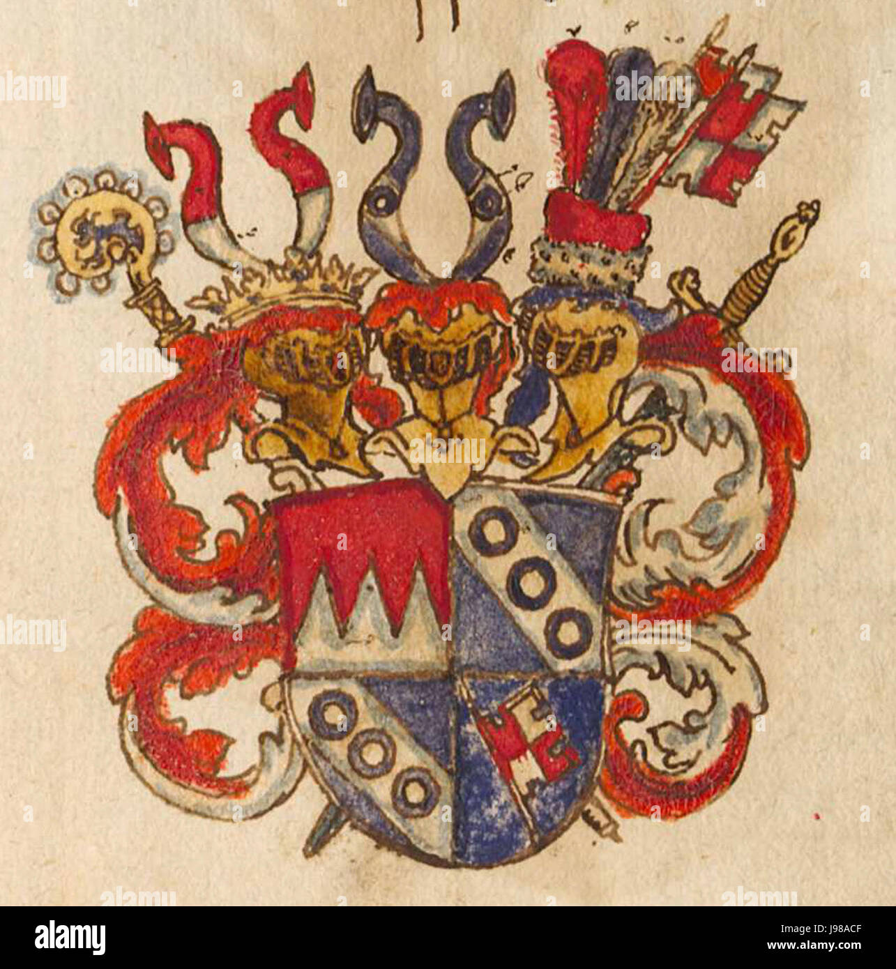 Wappen 1594 BSB cod icon 326 053 crop Stock Photo - Alamy