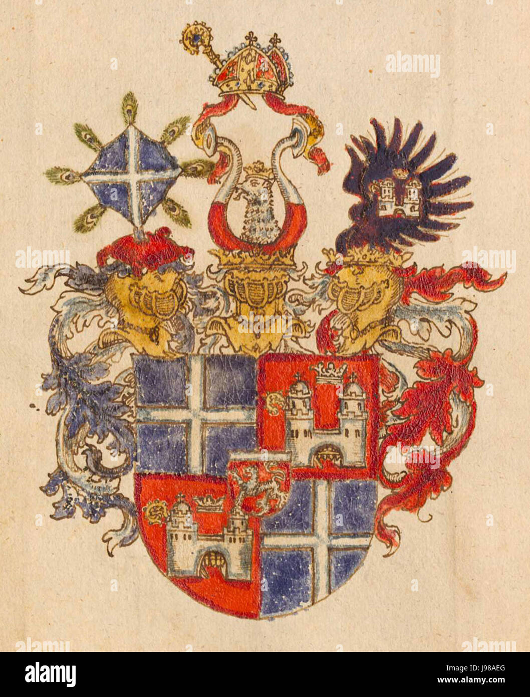 Wappen 1594 BSB cod icon 326 008 crop Stock Photo - Alamy