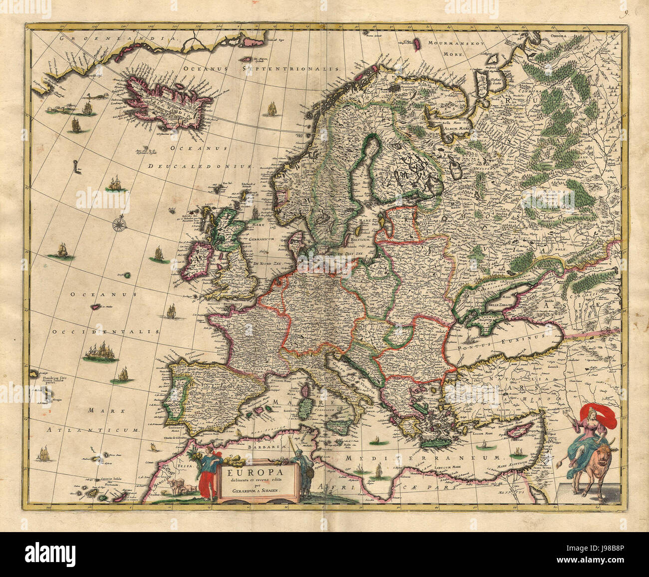 Van Schagen Europe (1689 Stock Photo - Alamy