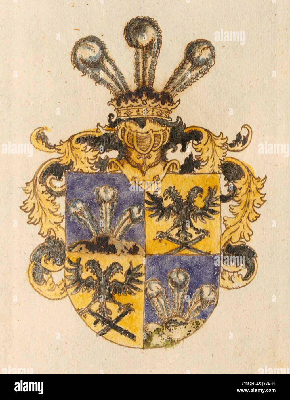 Wappen 1594 BSB cod icon 326 023 crop Stock Photo - Alamy