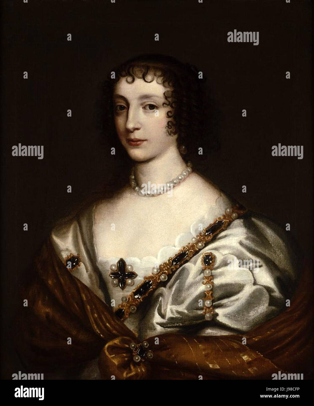 Portrait of Henrietta Maria (1609 1669), Queen of England, consort of ...