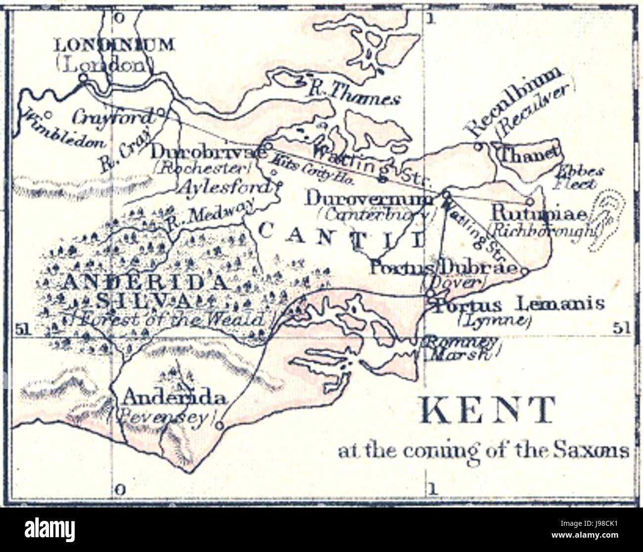 Kent map hi-res stock photography and images - Alamy