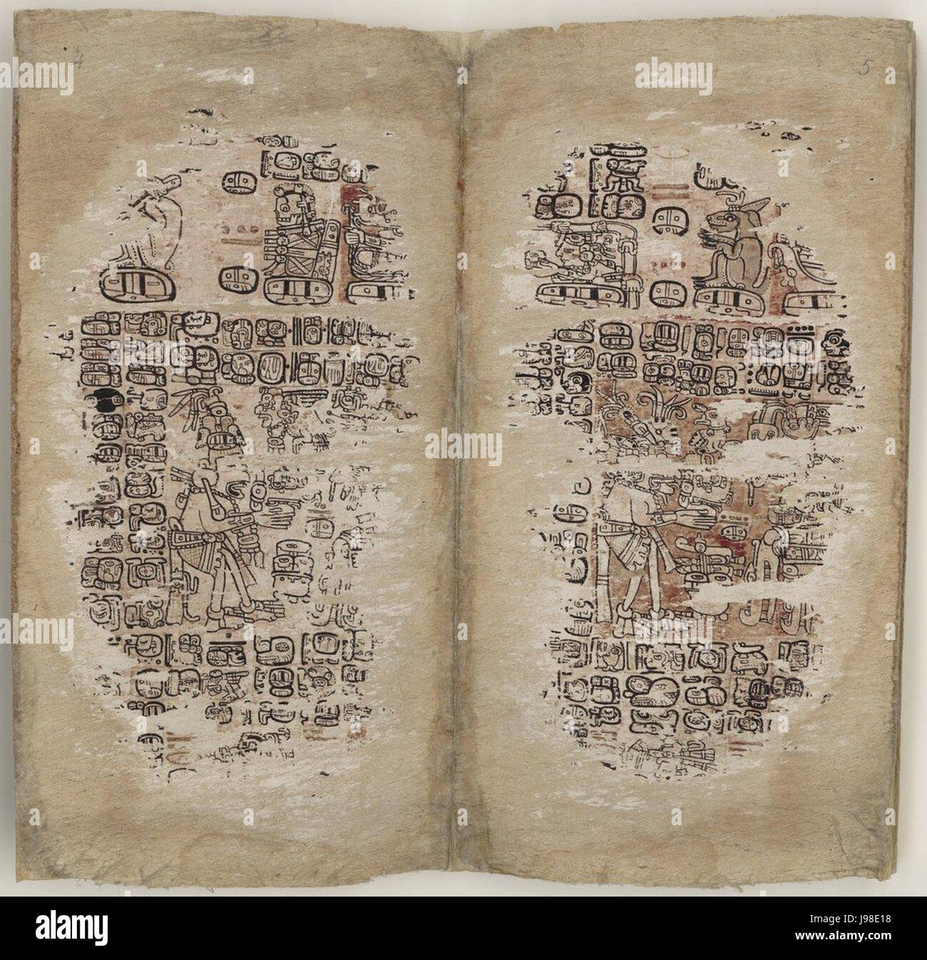 Paris Codex, pages 4 5 Stock Photo - Alamy