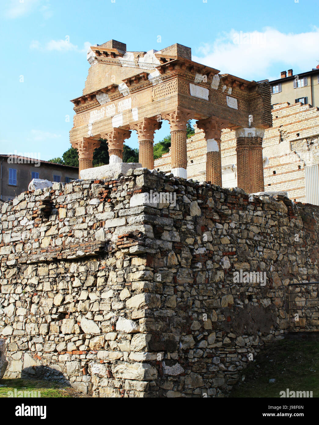 The roman ruins of Capitolium in Brescia, Italy Stock Photo - Alamy