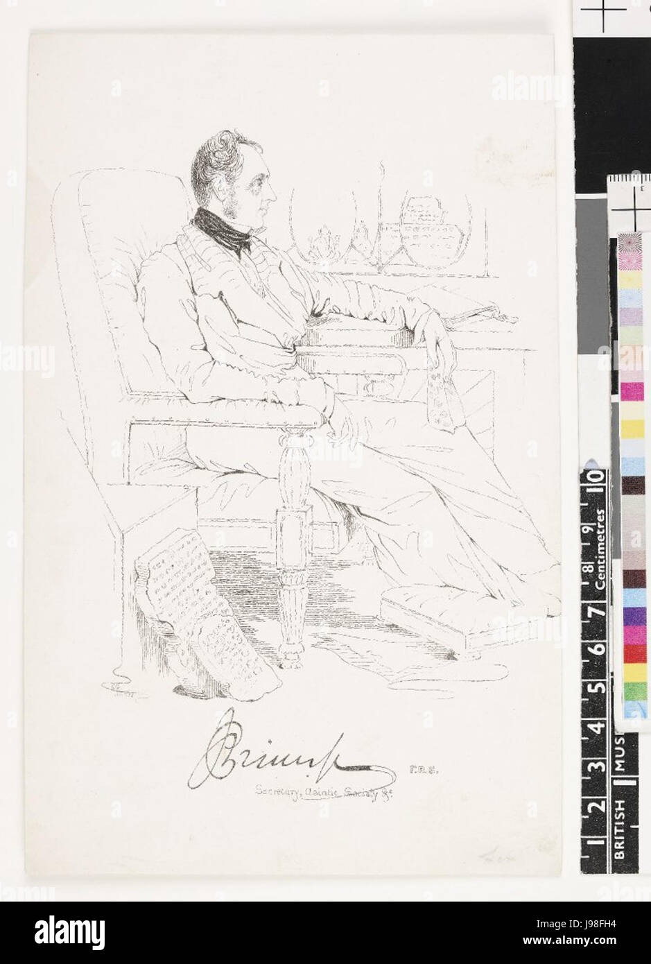 Portrait of James Prinsep 1838 Stock Photo - Alamy
