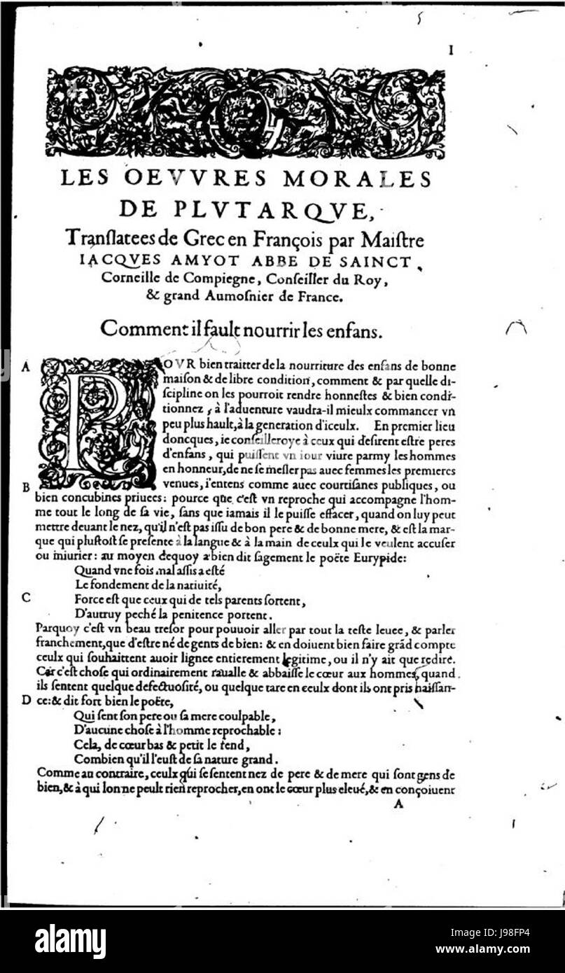 Plutarque hi-res stock photography and images - Alamy