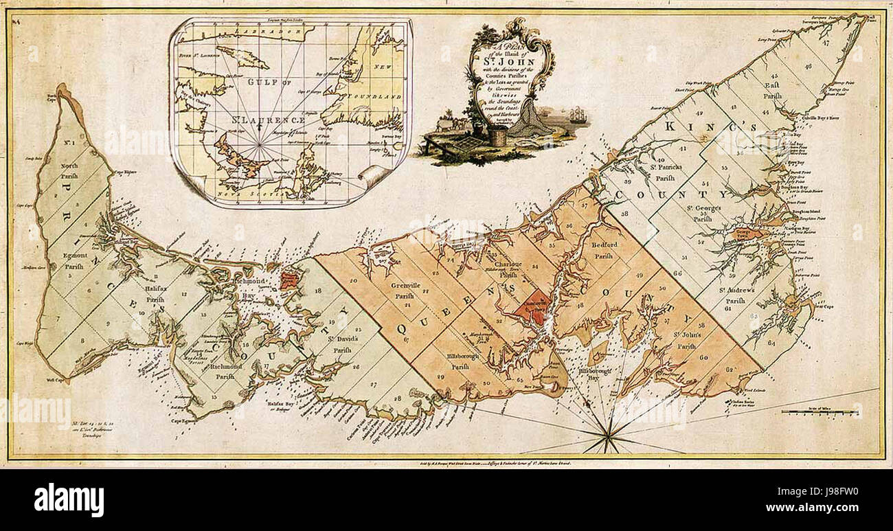 Prince edward island map hi-res stock photography and images - Alamy