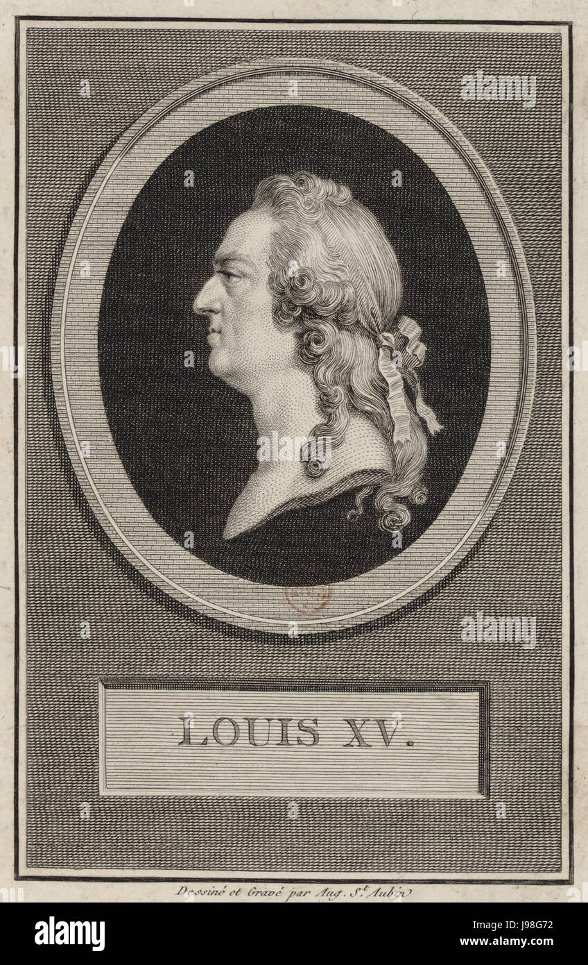 Portrait of Louis XV of France Saint Aubin Stock Photo - Alamy