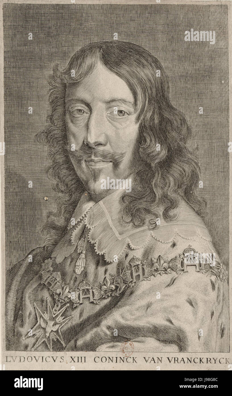 Portrait of Louis XIII of France Engraving 17th century Stock Photo - Alamy