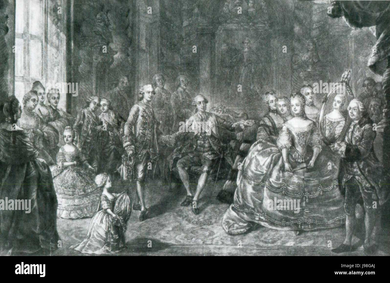 Presentation of the portrait of Maria Antonia of Austria (Marie ...