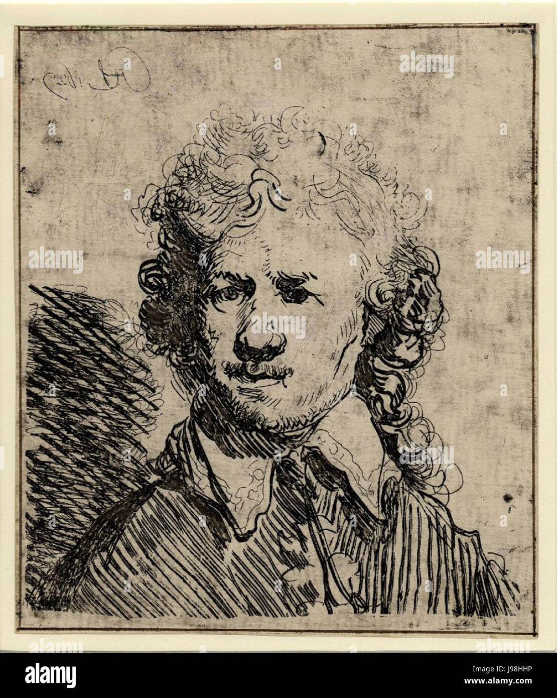 Self portrait by Rembrandt van Rijn 1629 Stock Photo - Alamy