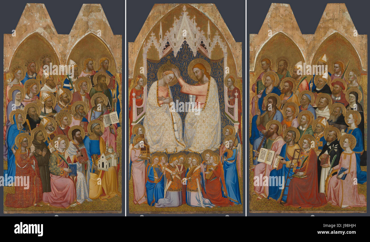 San Pier Maggiore altarpiece three centre panels Stock Photo - Alamy