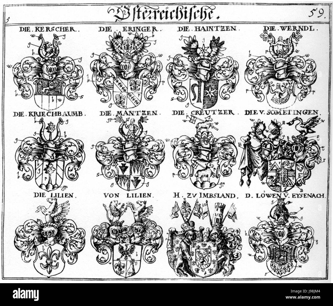 Siebmacher 1701 1705 E059 Stock Photo - Alamy