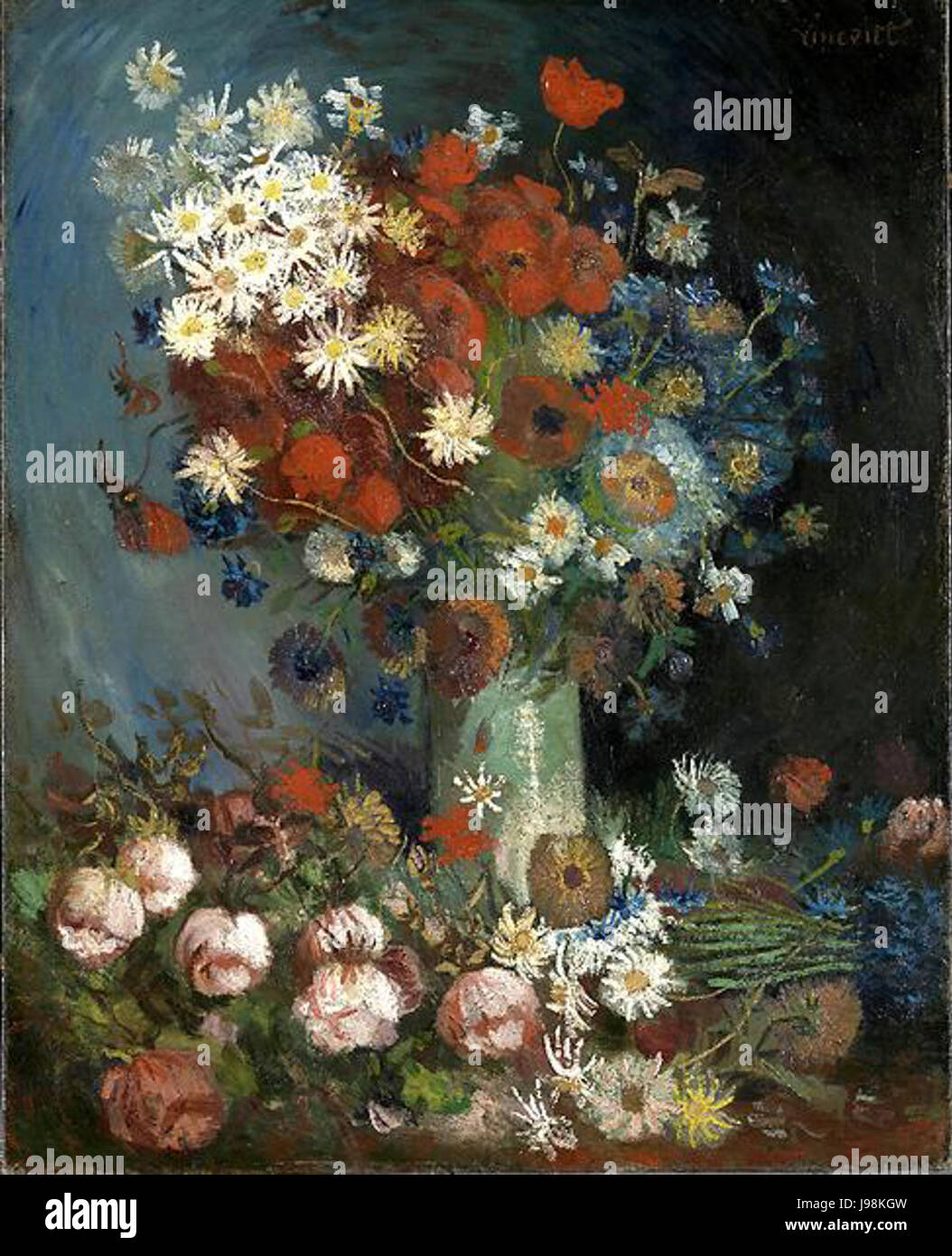 This still life by Vincent van Gogh, created in 1886, features meadow ...