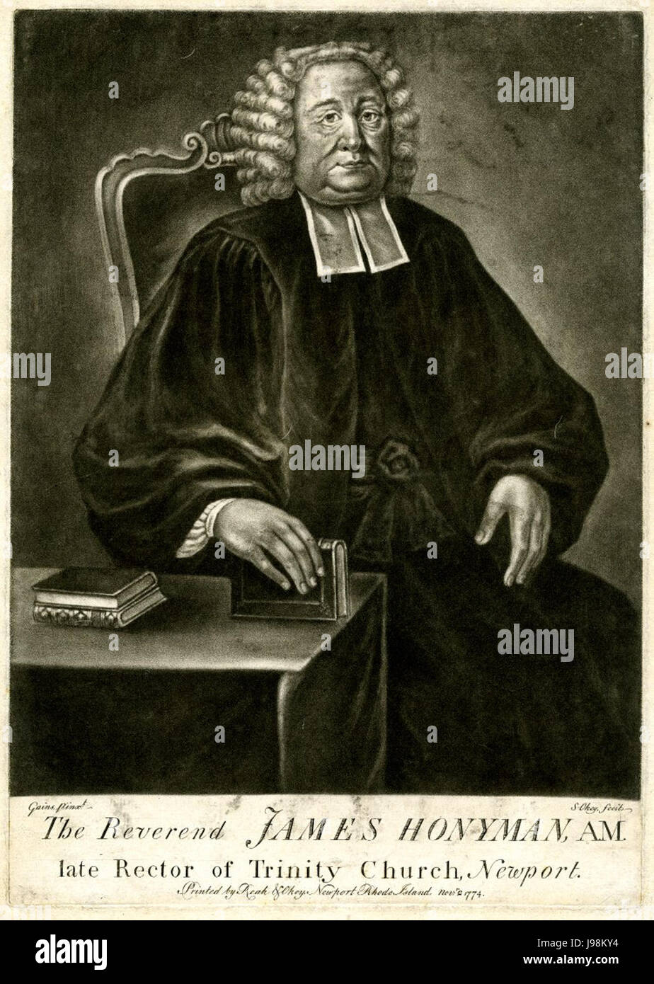 The Reverend James Honyman, AM Stock Photo - Alamy