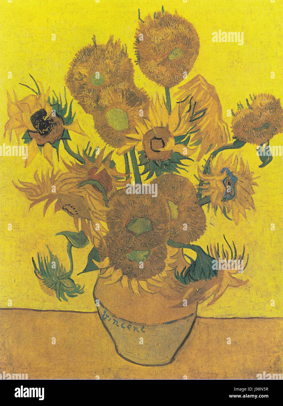 Fnfzehn Sonnenblumen In Einer Vase