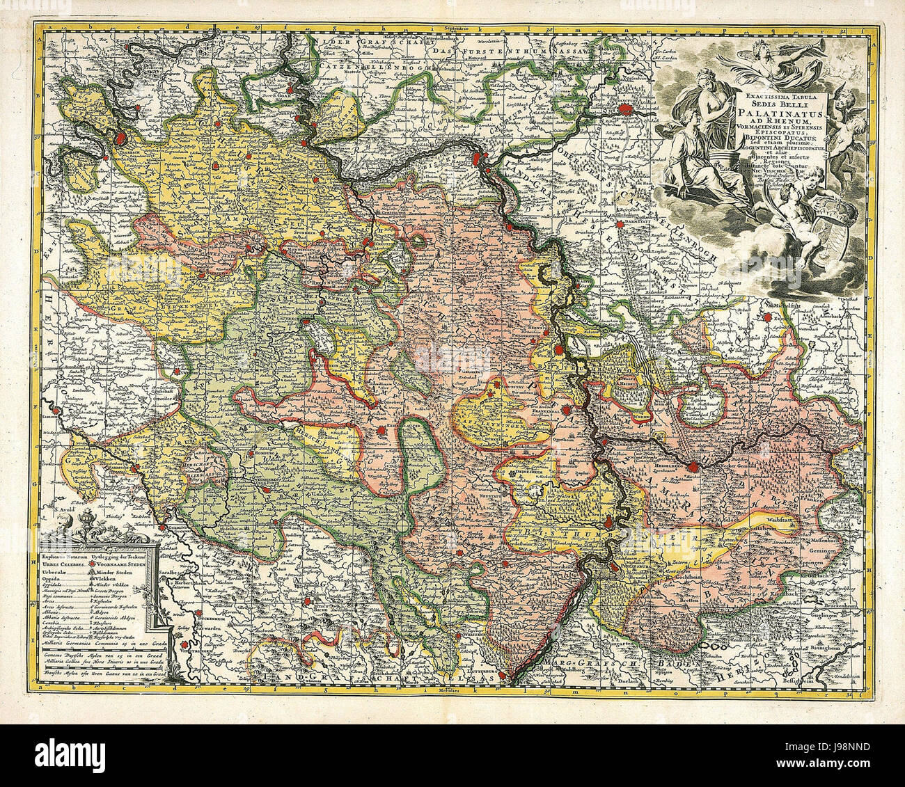 A map from the 'Palatinatus ad Rhenum' series, produced after 1726 by ...