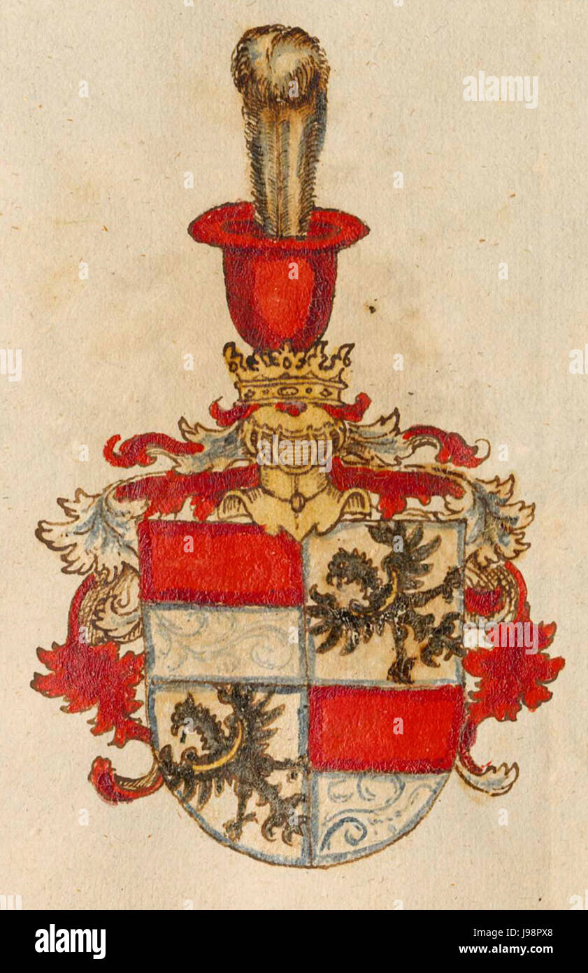 Wappen 1594 BSB cod icon 326 047 crop Stock Photo - Alamy