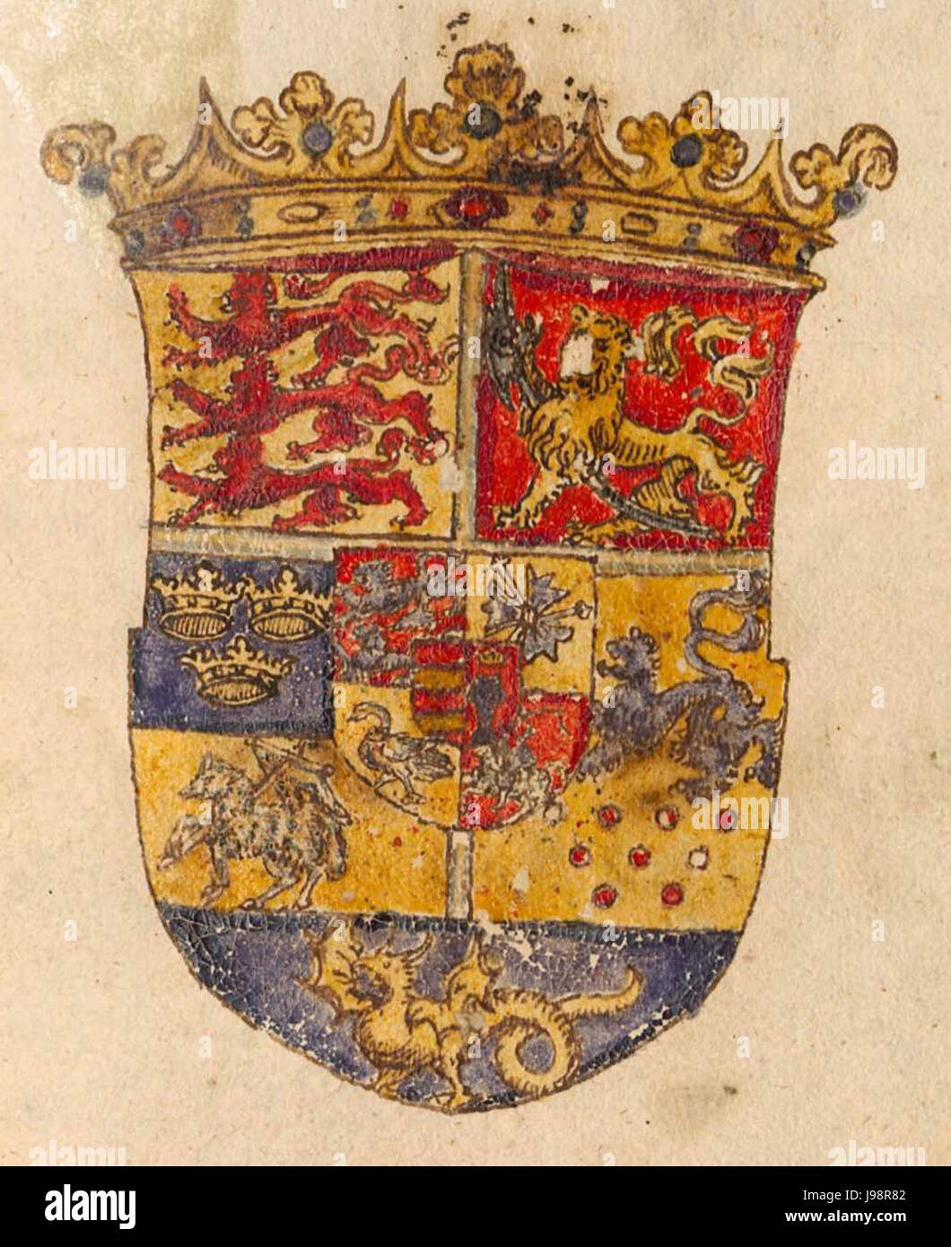 Wappen 1594 BSB cod icon 326 109 crop Stock Photo - Alamy