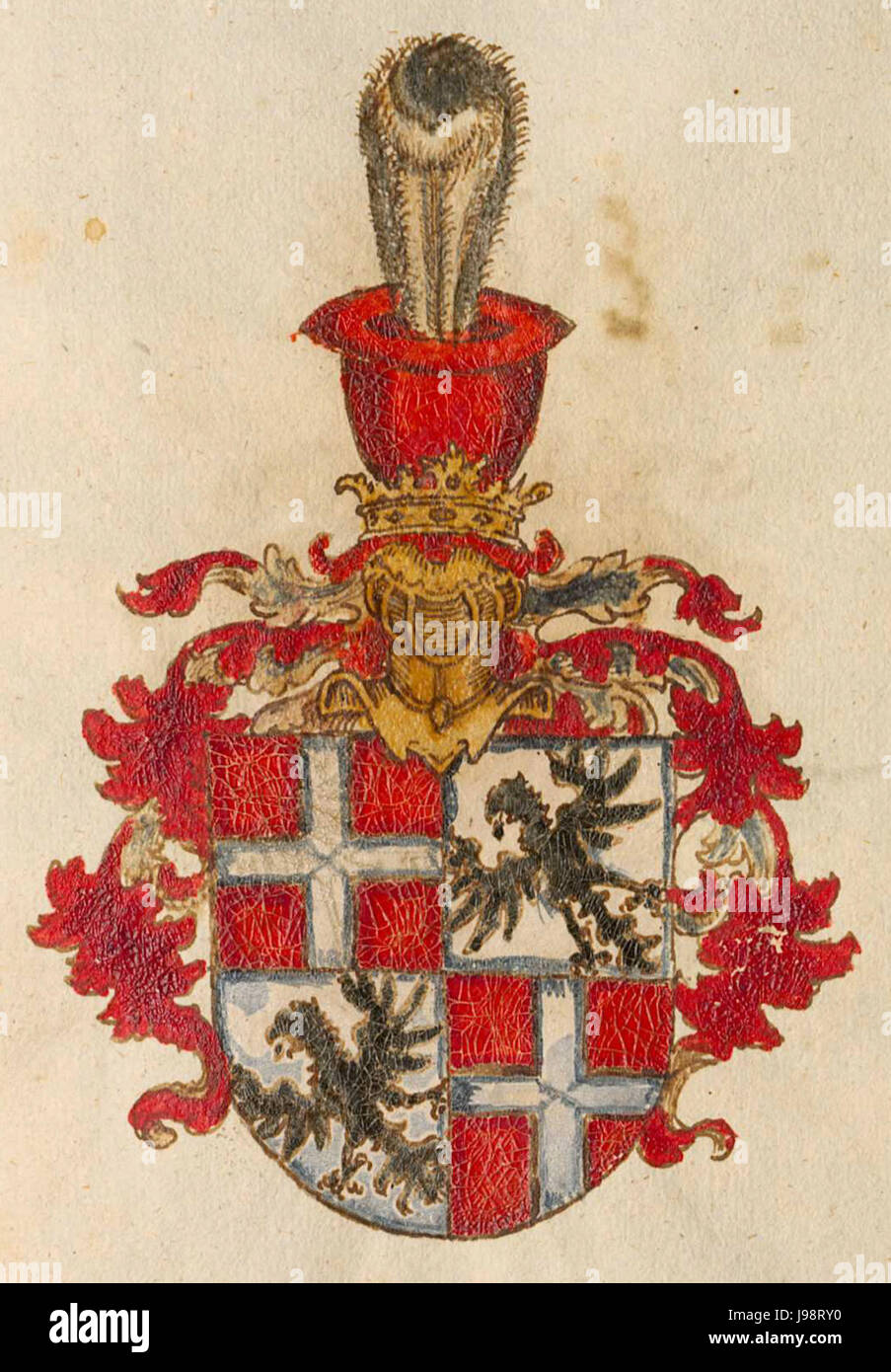 Wappen 1594 BSB cod icon 326 041 crop Stock Photo - Alamy