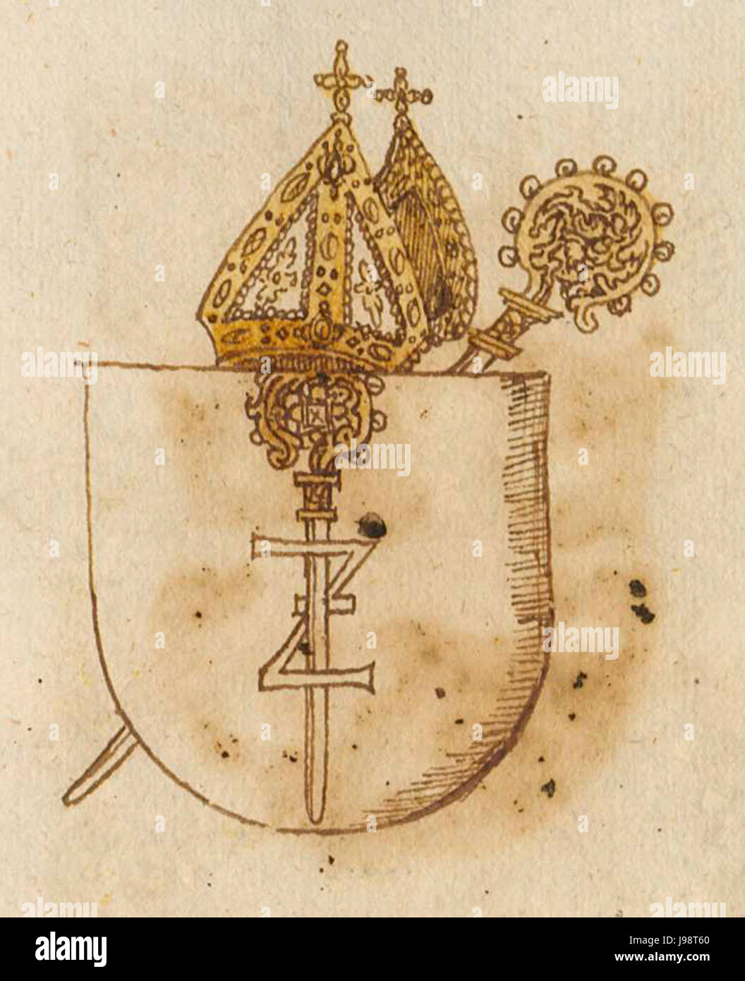 Wappen 1594 BSB cod icon 326 039 crop Stock Photo - Alamy