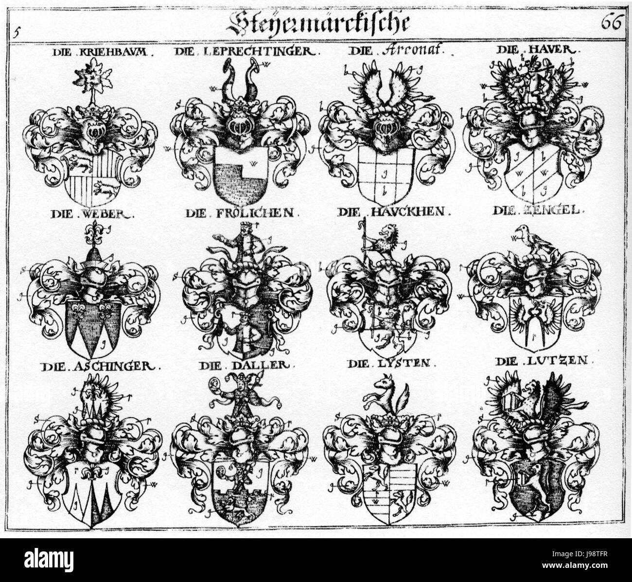 Siebmacher 1701 1705 E066 Stock Photo - Alamy