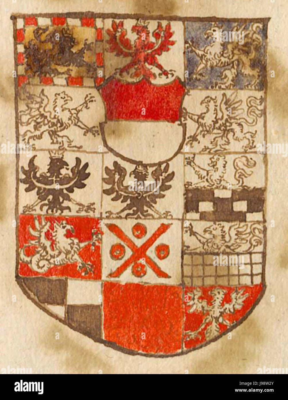 Wappen 1594 BSB cod icon 326 079 crop Stock Photo - Alamy