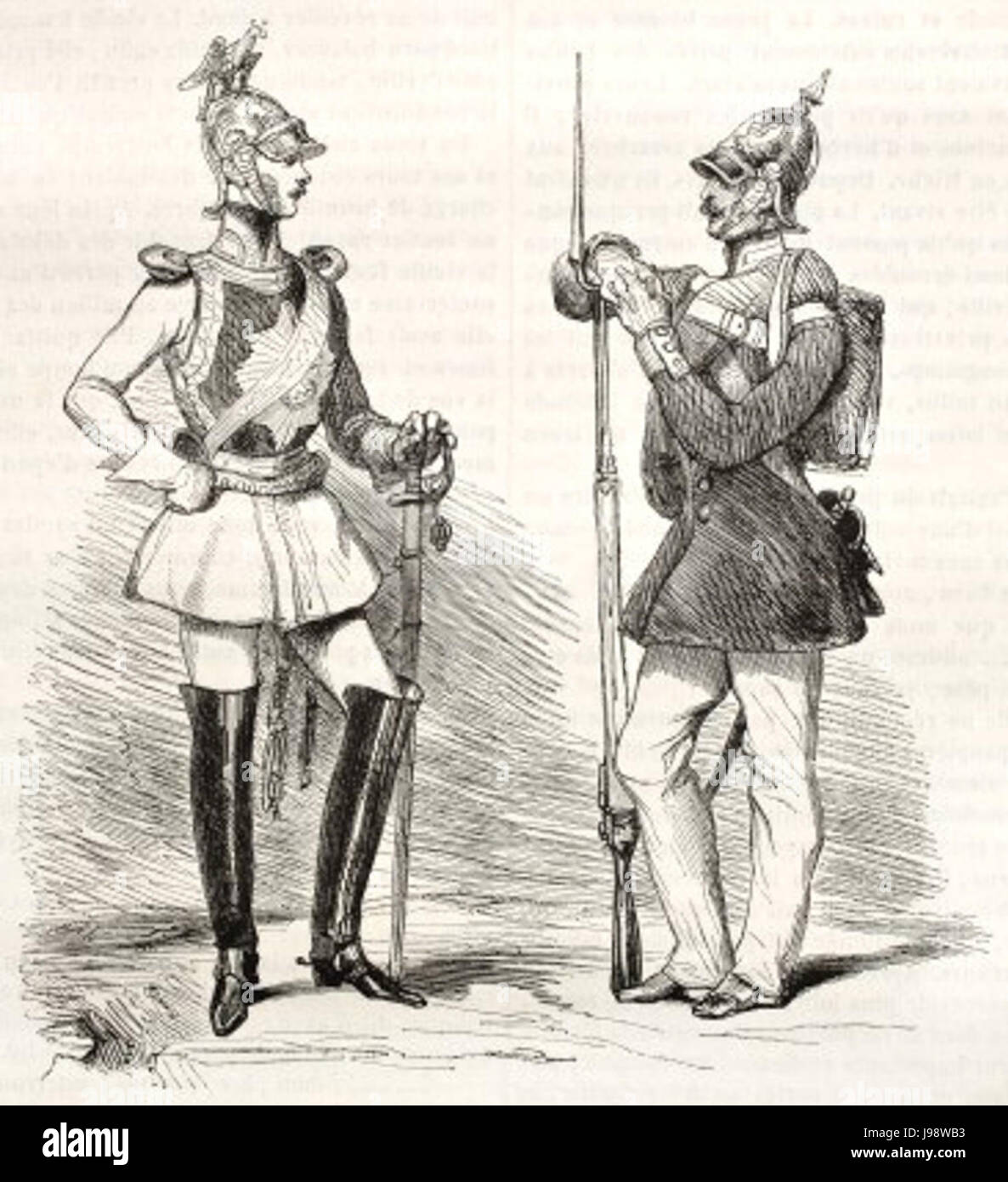 Prussian Army Uniforms 1845 Stock Photo - Alamy