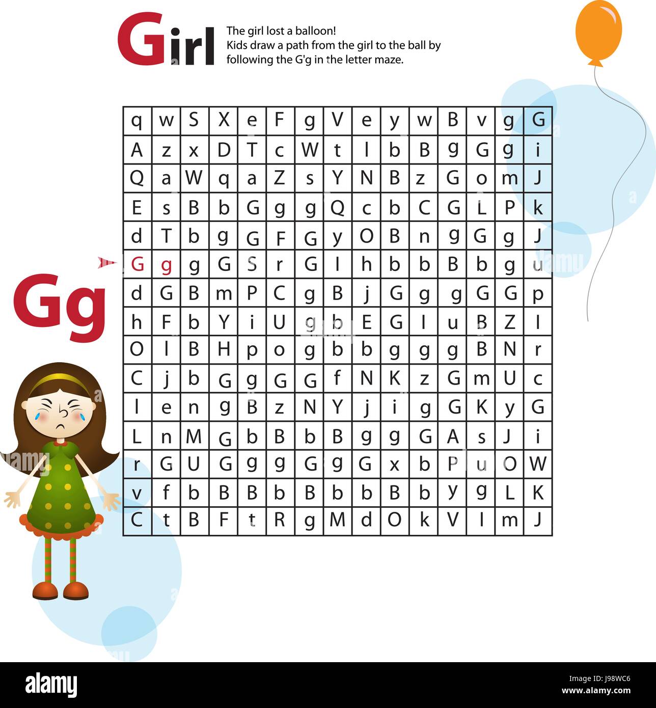 Letter Maze G. This worksheet helps kids recognize and name capital and ...