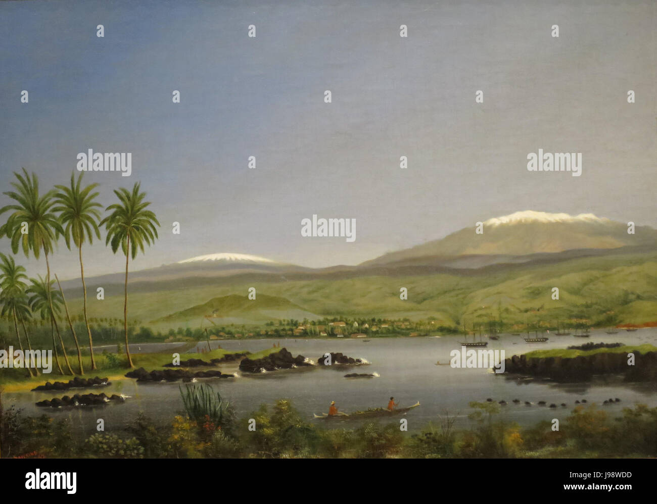 'Hilo from the Bay', oil on canvas painting by James Gay Sawkins, 1852 ...