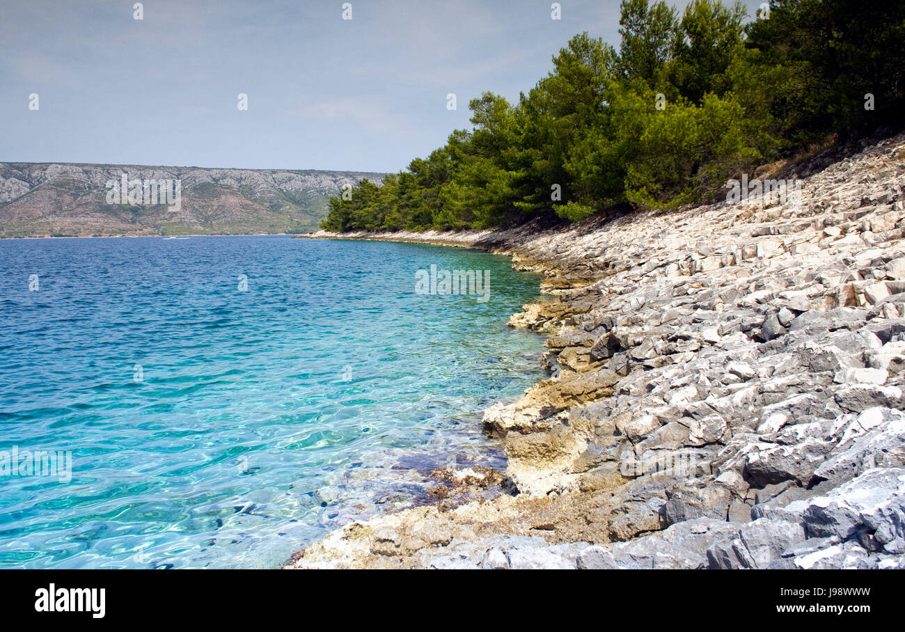 stone, croatia, island, landscape, scenery, countryside, nature, salt ...
