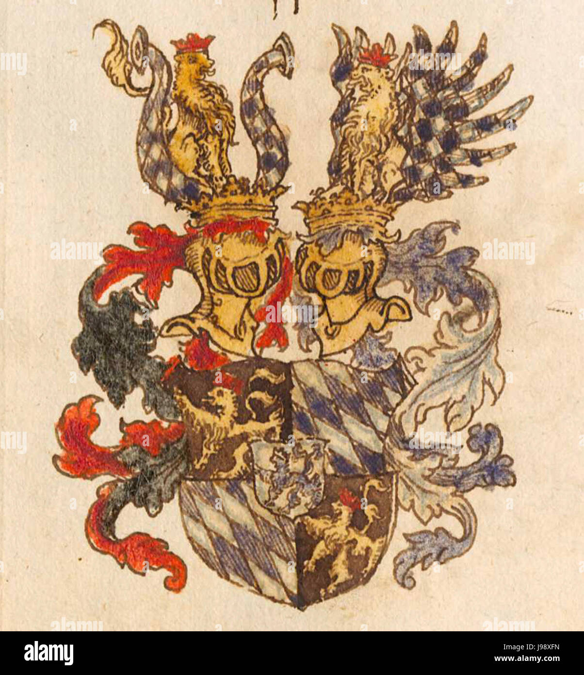 Wappen 1594 BSB cod icon 326 054 crop Stock Photo - Alamy