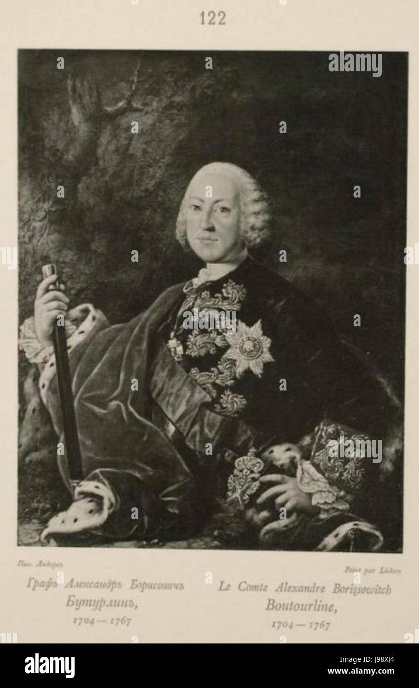 RusPortraits v3 122 Graf Aleksandr Borisovich Buturlin, 1704 1767 Stock ...
