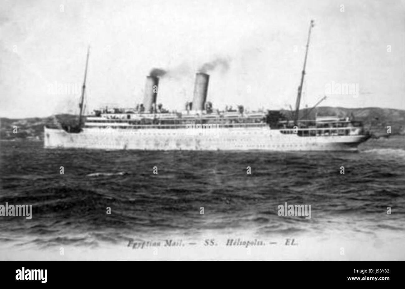 SS Heliopolis postcard Egyptian Mail Stock Photo - Alamy