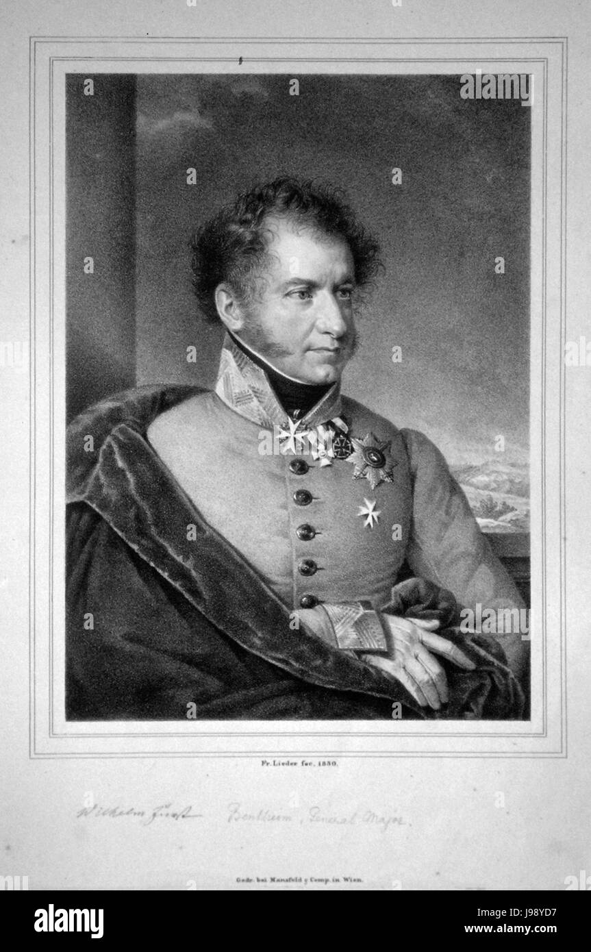 Wilhelm von Bentheim Litho Stock Photo - Alamy