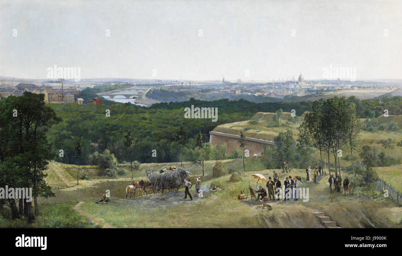 Victor and Joseph Navlet View of Paris 1846 Stock Photo - Alamy