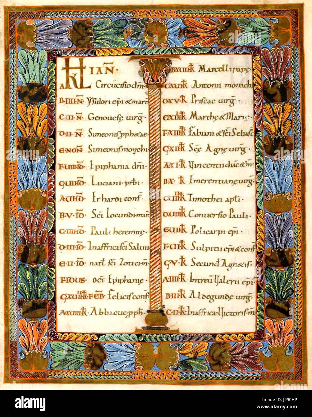 Sacramentary of king Henry II January Stock Photo - Alamy